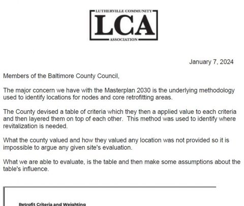 Masterplan 2030: LCA Letter to County Council | The Lutherville ...